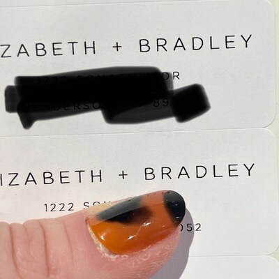 Custom Individual Guest Address Labels Modern Guest Address - Etsy