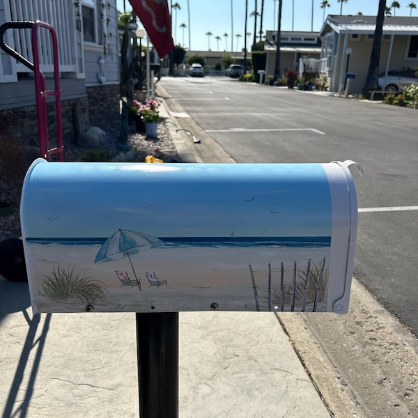 Custom Painted Mailboxes, Farmhouse Mailbox, Cow Farm on Mailbox ...