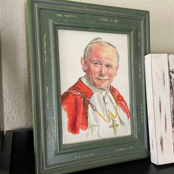 St. John Paul II Art Print | Catholic Art | Saint Art | Catholic Priest ...