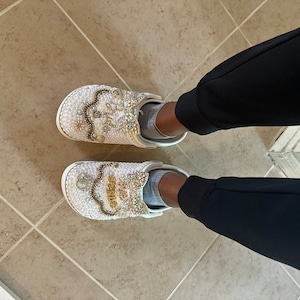 Custom Bling Luxury Jean Denim or Fabric Croc Clogs - Etsy