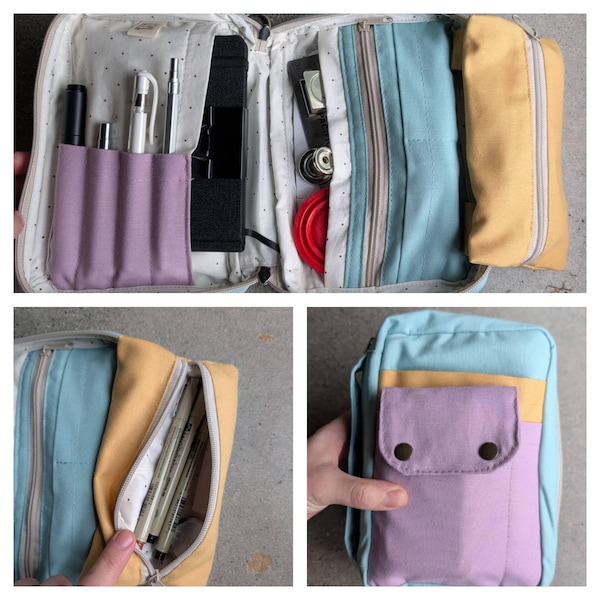 Canvas Utility Pouch, Organizer Journal Pouch, Planner Pouch With Strap ...