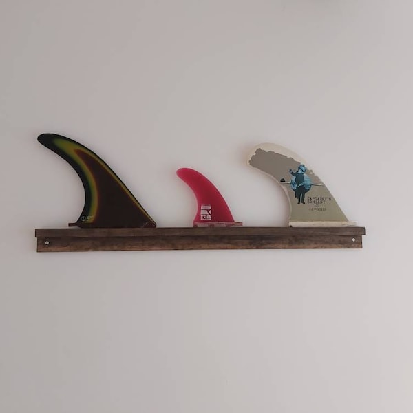 Surfboard Fin Display Rack - 4 Fin Wall Mount - Etsy