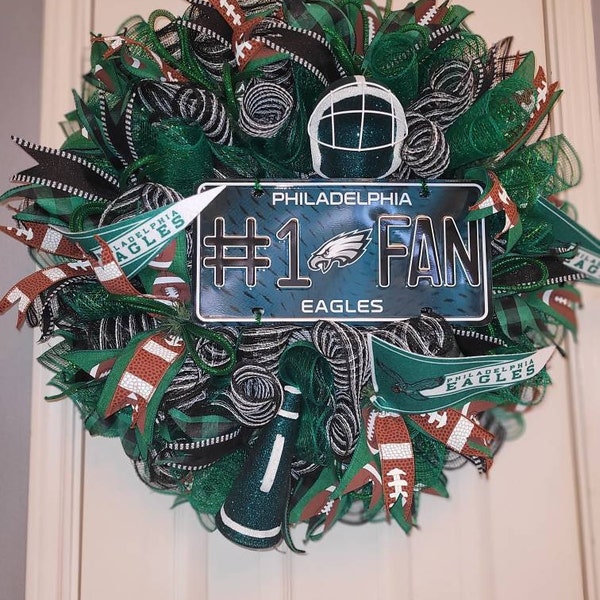 Philadelphia Eagles NFL #1 Fan Metal License Plate - Licensed by Rico ...