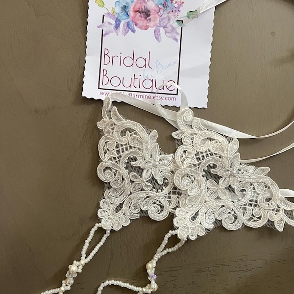 Lace Barefoot Sandals, Bridal Footless Sandals, White Lace Bridal Shoes ...