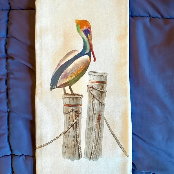 Painted Bunting Tea Towel, Bunting Hand Towel, Bird Dish Towel, Bunting ...