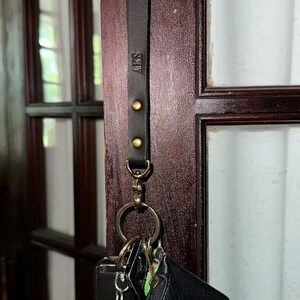 Personalized Leather Keychain Wrap Key Wrap Key Fob Customized With ...