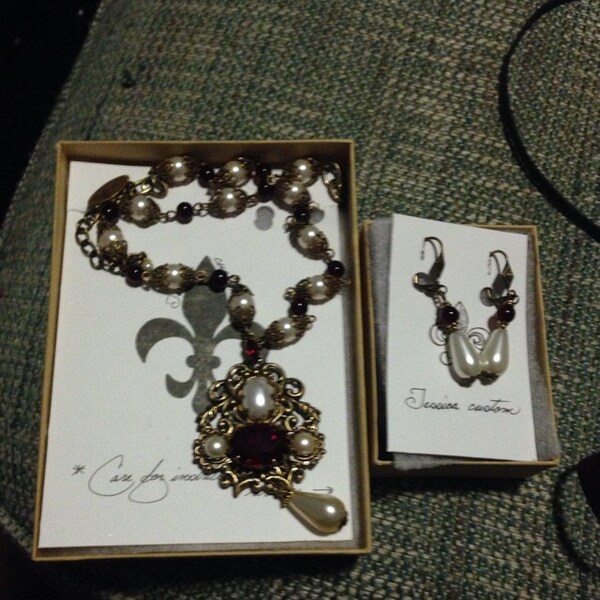 Lamia Necklace and Earrings Set - Medieval, Renaissance, Elizabethan ...