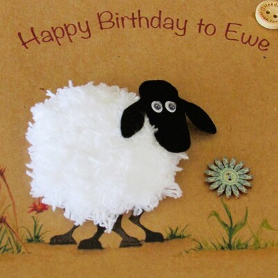 Personalised Engagement Card Congratulations Card, Cute Sheep for ...