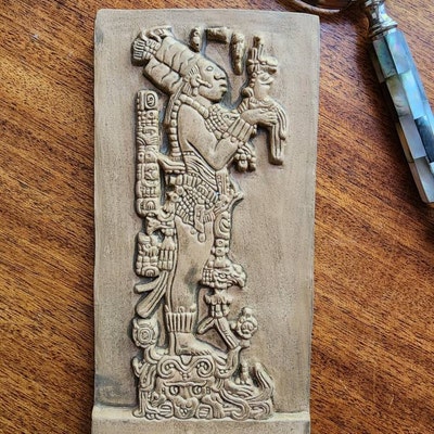 History Aztec Mayan Sarcophagus of King Kinich Janaab Pakal Wall Plaque ...