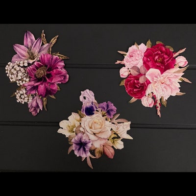 6 Pretty Rectangle Die Card Cut Outs Plus 1 Bonus Floral Card for ...