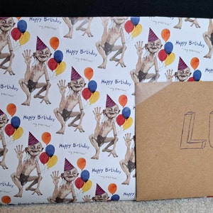 Bilbo Baggins Wrapping Paper, Wrapping Paper, Lord of the Rings, Quirky ...