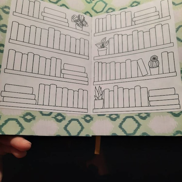 Bookshelf Sticker Sheet, Reading Log, Reading Journal Sticker, Book ...