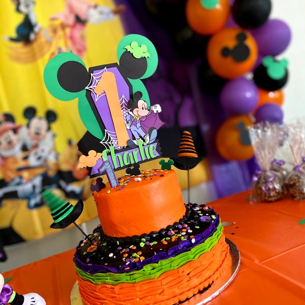 Mickey Inspired Vampire Cake Topper/mickey Vampire Theme/mickey Theme ...