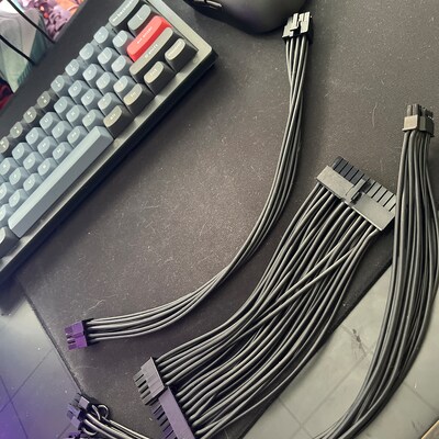 Customized Seasonic Full Modular Psu Cable Sleeved Silver Plated Cable ...