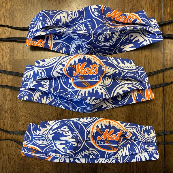 MLB New York Mets All Over Baseball Team Woven Cotton Fabric, Priced by ...
