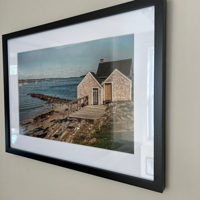 Iconic Fishing Shacks With Pink Skies at Night at Willard Beach and ...