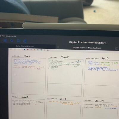 Notes & Overlay Shapes Digital Planning Sticker Set - Etsy