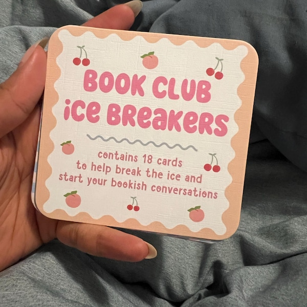 Book Club Discussion Cards | Book Club Ice Breaker Questions | Book ...