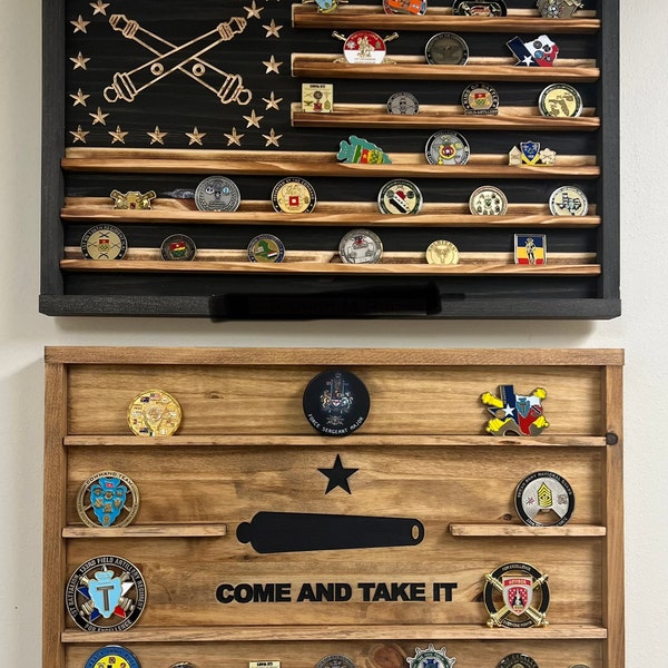 US Army Field Artillerie Coin Display Rack Holder - Rustic American ...