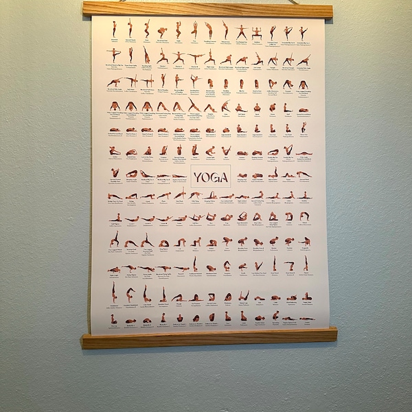 Moon Salutation Poster • Yoga Poster Prints, Chandra Namaskar, Yoga ...
