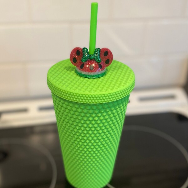 Watermelon Minnie Straw Topper - Etsy