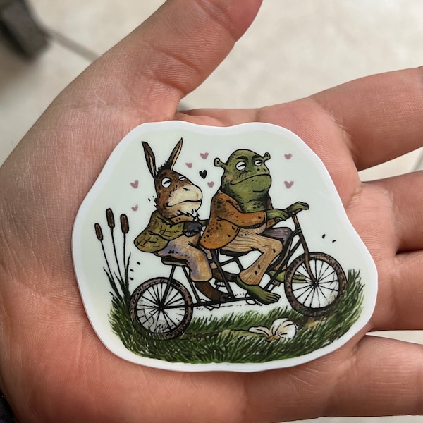 Shrek and Donkey X Frog and Toad Sticker - Etsy