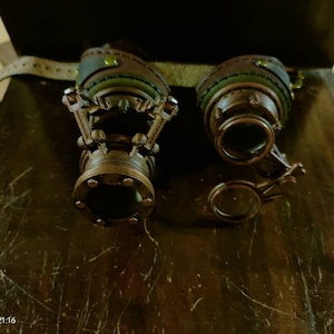 Leather Steampunk Goggles mono Mechanic - Etsy