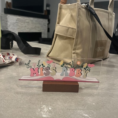 Teacher Desk Name Plate, Personalized Teacher Sign, Teacher ...