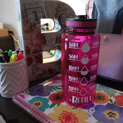 Water Bottle Tracker Motivational Water Bottle Personalized Water ...