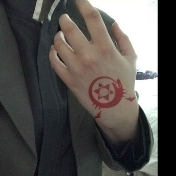 FREE SHIPPING Ouroboros Temporary Tattoo for Homunculus Cosplay - Etsy