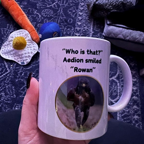 Rowan Ceramic Mug Throne of Glass Mug Rowaelin Bookish Gift SJM Fantasy ...