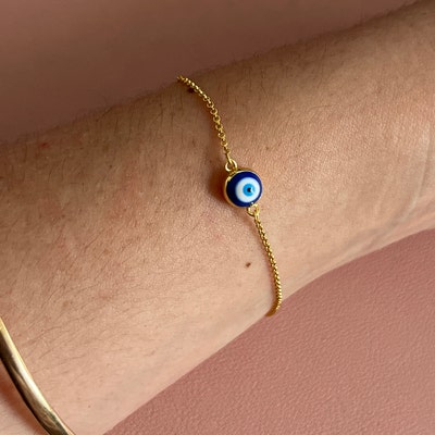 PERIMADE Evil Eye Nazar Bypass Ring Turkish Blue Eye Stacking Ring ...