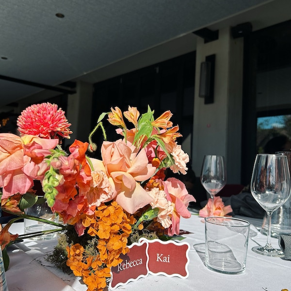 Gold Foil DL Table Menu, Bridal Shower Menus, Personalised Wedding Menu ...