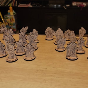 20 Custom Two-sided Laser Engraved Game Wood Tokens - Etsy