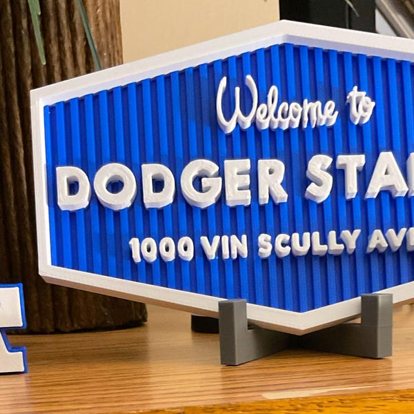 Welcome to Dodger Stadium 3D Printed Sign - for Desk or Wall Display - Etsy