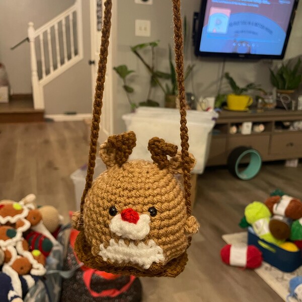 Swinging Holiday Squad Crochet Patterns, Christmas Car Hanging Crochet ...