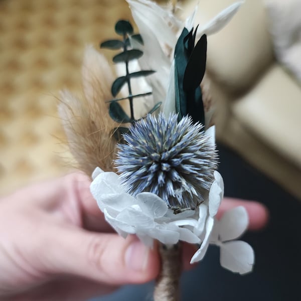 Boho Set Mini Dried Flower Bouquets | Blue Theme Mini Flower Bouquet ...