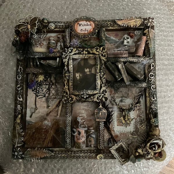 3D Horror Portrait Picture, Mixed Media Wall Decor, Halloween Decor - Etsy