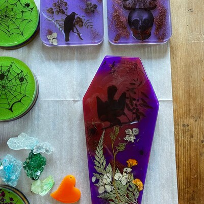 Kuromi and My Melody Resin Inserts, Sanrio, Colored Resin Inserts ...