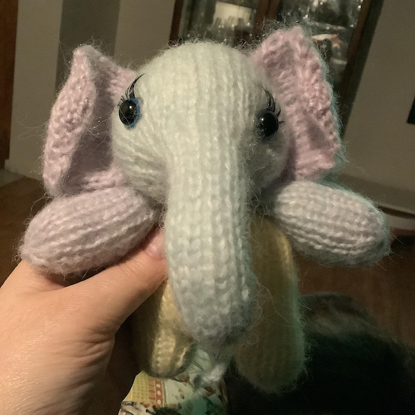 Elephant Knitting Pattern PDF, Stuffed Animal Toy, Easy Beginner ...