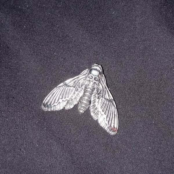 Silver Death Head Moth Charm – Gothic Jewelry Making, Witchy Pendant - Etsy