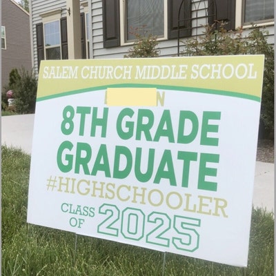 8th Grade Graduation Yard Sign Wire Stake Incl., Senior 2024, DIY File ...