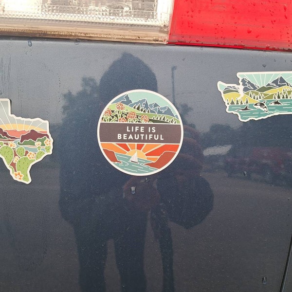Texas Car Magnet | Illustrated Weatherproof State Magnet | Outdoorsy ...