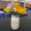 Softball Mason Jar Set: Hand Painted Party Centerpieces - Etsy