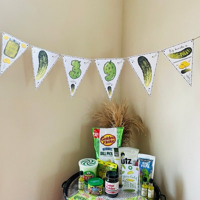 Pickle Party Banner, Pickle Pennants, Instant Download, Dill Pickle ...