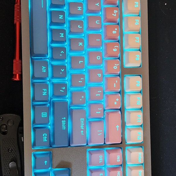 Evening Sunset Gradient Backlit Keycap Set: Cherry Profile, PBT - Etsy