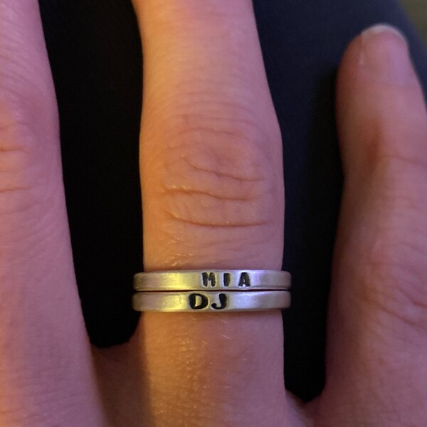 Personalized Stacking Rings/customized Rings/kids Name Rings/new Mom ...