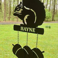 Squirrel Wind Chime, Squirrel Chime, Squirrel Outdoor Decor - Etsy