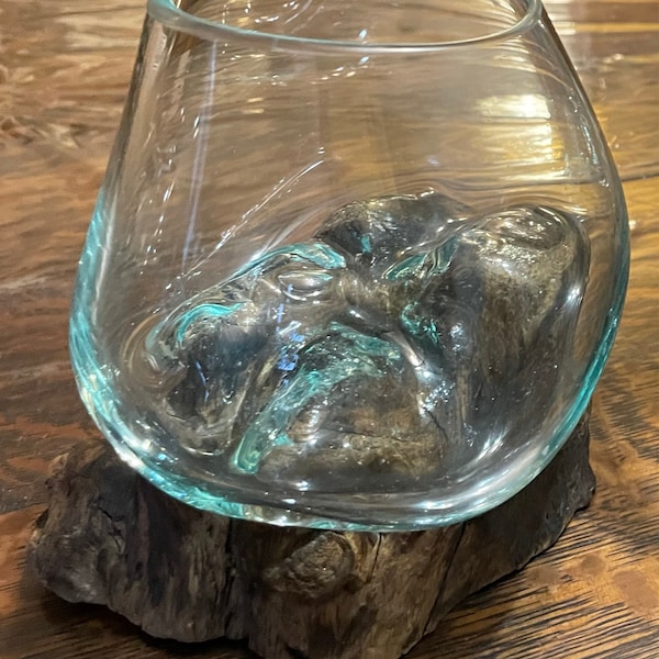 Root & Blown Glass Terrarium | Vase, Fish Bowl, Candle Holder, Serving ...