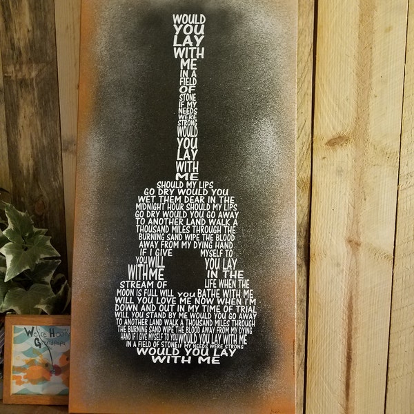 Song Lyric Guitar SVG for Cricut and Silhouette - Etsy
